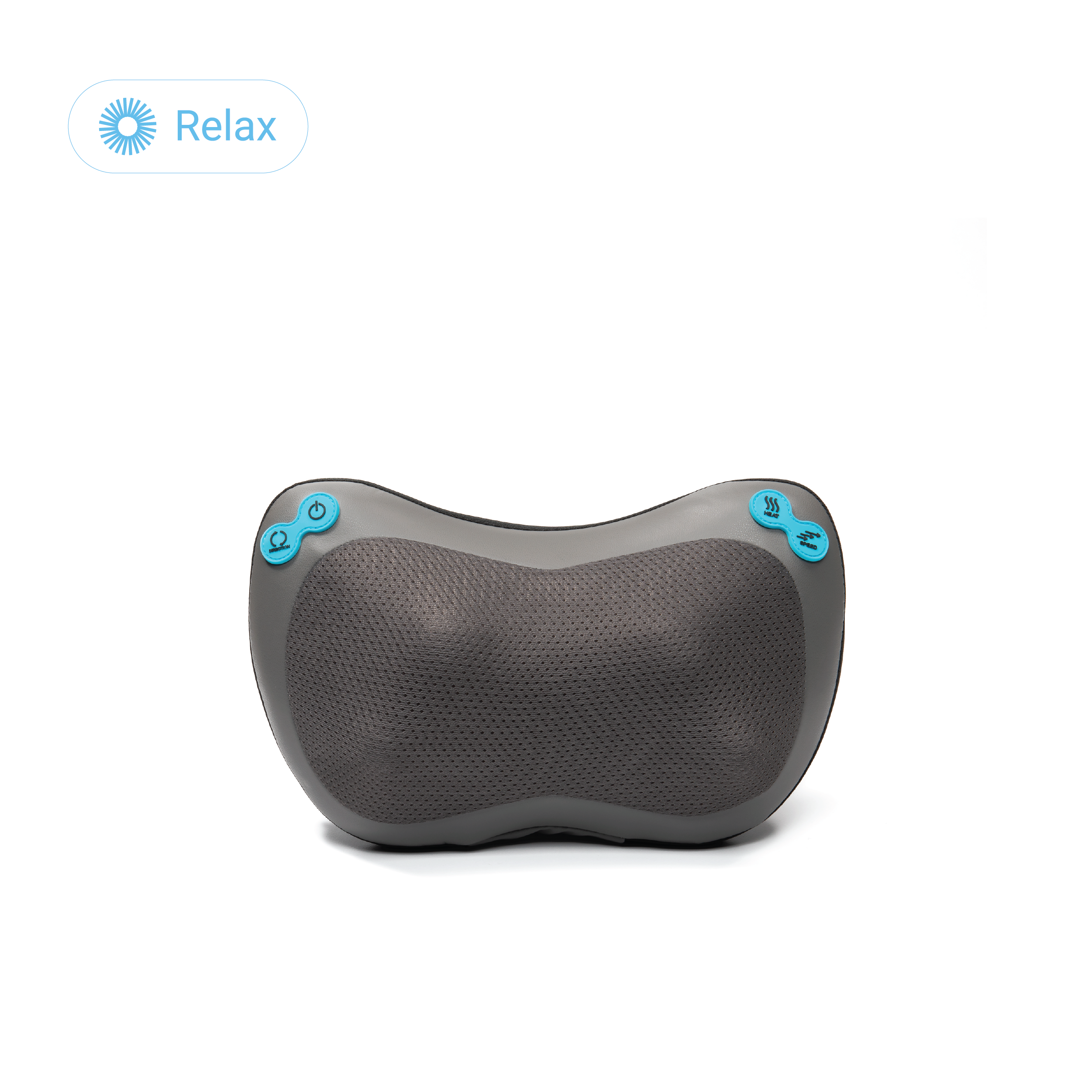 Njoie Bean Heated Shiatsu Massage Pillow 3D Rotation Kneading Nodes Removable Cover